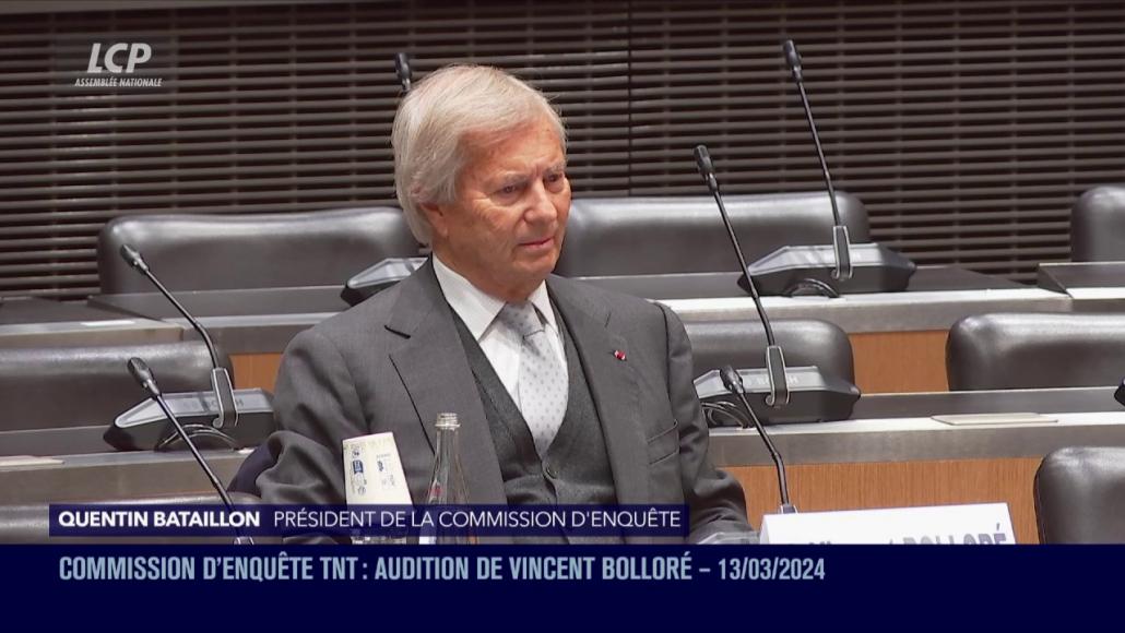 Commission d'enquête sur les fréquences de la TNT : Vincent Bolloré auditionné à l'Assemblée ...